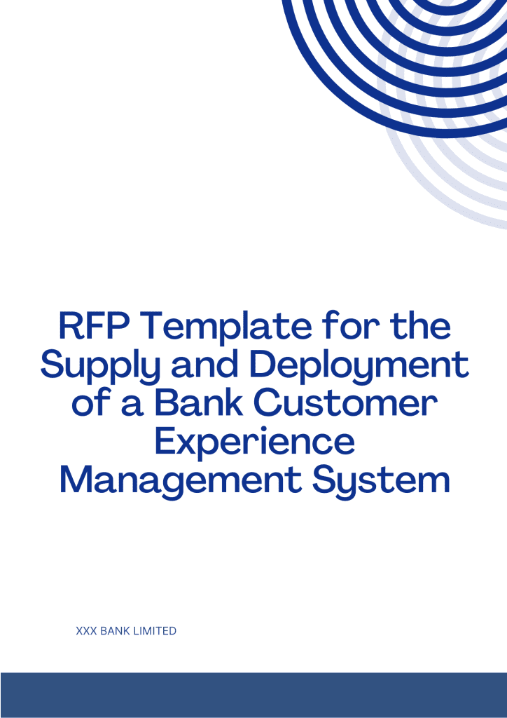 Rfp Template For The Supply And Deployment Of A Bank Customer Experience Management System