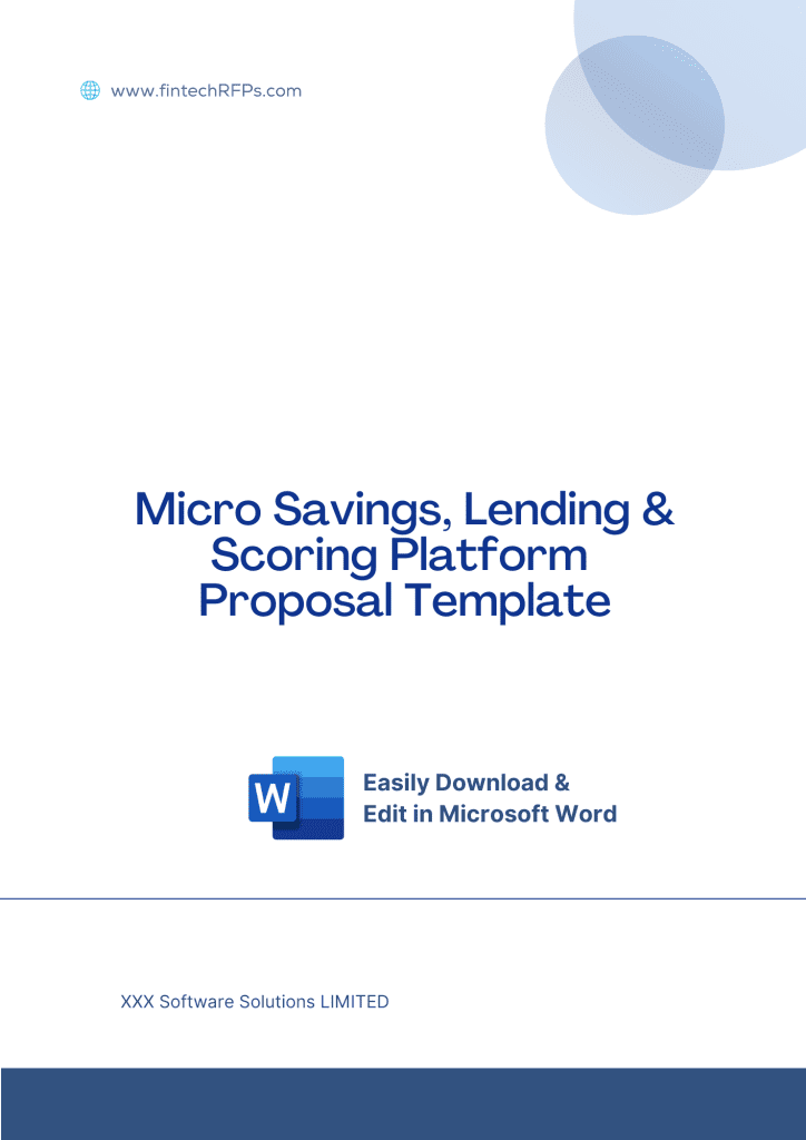 Micro Savings, Lending & Scoring Platform Proposal Template - Banking ...