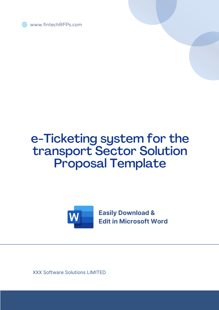 e-Ticketing system for the transport sector Solution Proposal Template ...